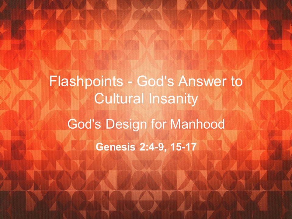 FlashPoint: God’s Answer to Cultural Insanity – God’s Design for ...