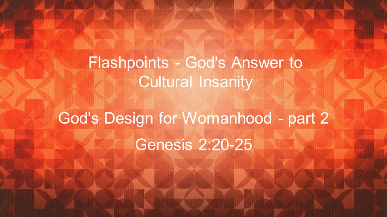 Flashpoints: God’s Answer to Cultural Insanity – God’s design for ...